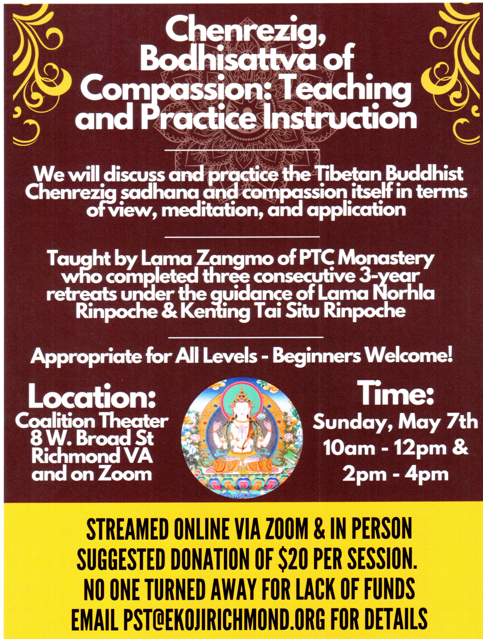 2023 May 6-7 | Lama Zangmo | Practice of Chenrezig, Bodhisattva of ...